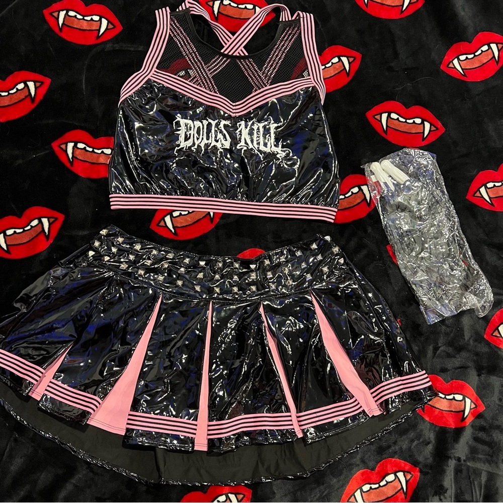 Plus Dolls Kill Influencer Cheerleader Set - Gem